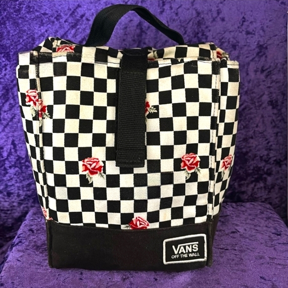 Vans | Bags | Vans Off The Wall Black And White Insulated Lunch Tote ...